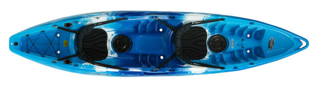 Recreational double sit on top kayak Feelfree Gemini blue sky