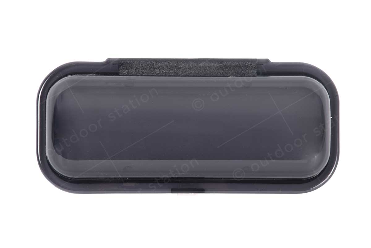 Black protective cover for the radio