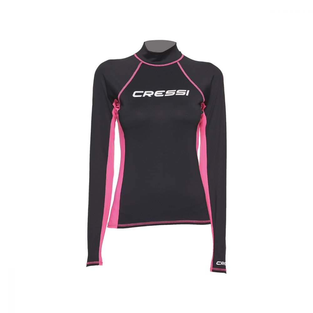 Cressi rash guard for women black/pink - long sleeve S