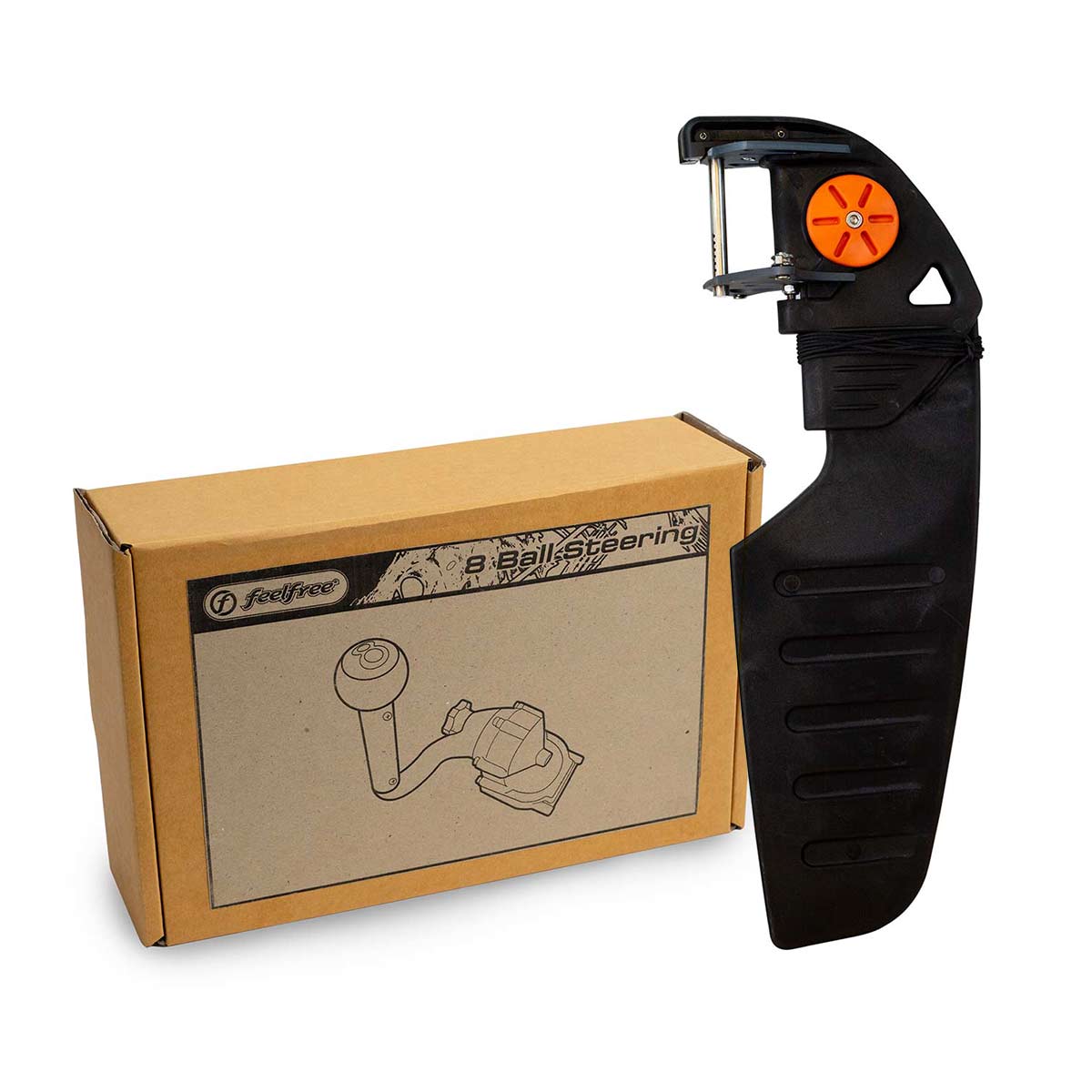 Feelfree smart track rudder and 8 ball steering control kit