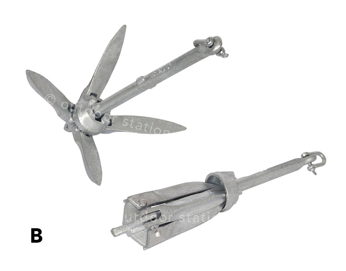 Folding anchor for small craft and dinghies 1,4 - 1.5 kg