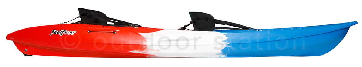Recreational double sit on top kayak Feelfree Gemini regional