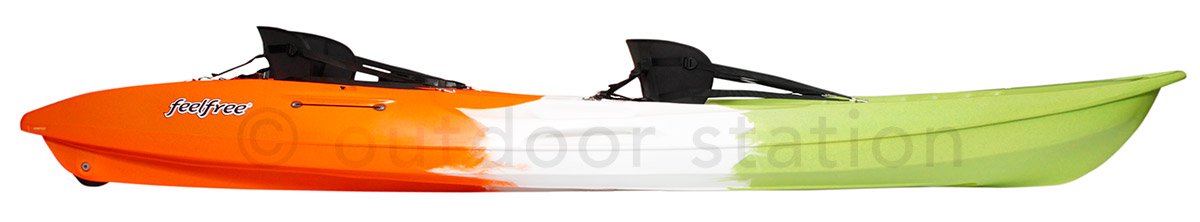 Recreational double sit on top kayak Feelfree Gemini tropical