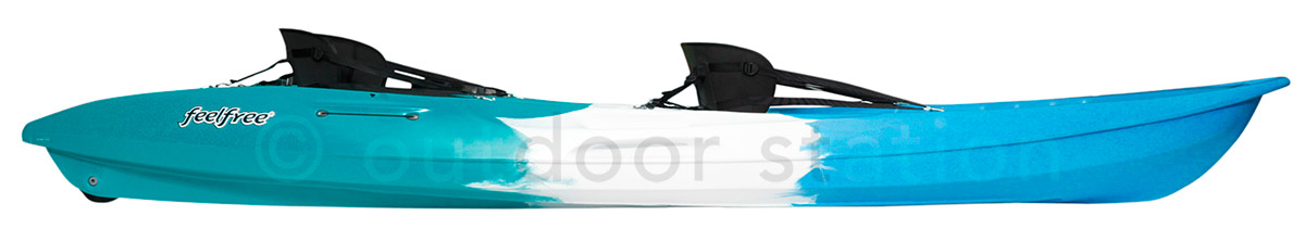 Recreational double sit on top kayak Feelfree Gemini ice cool