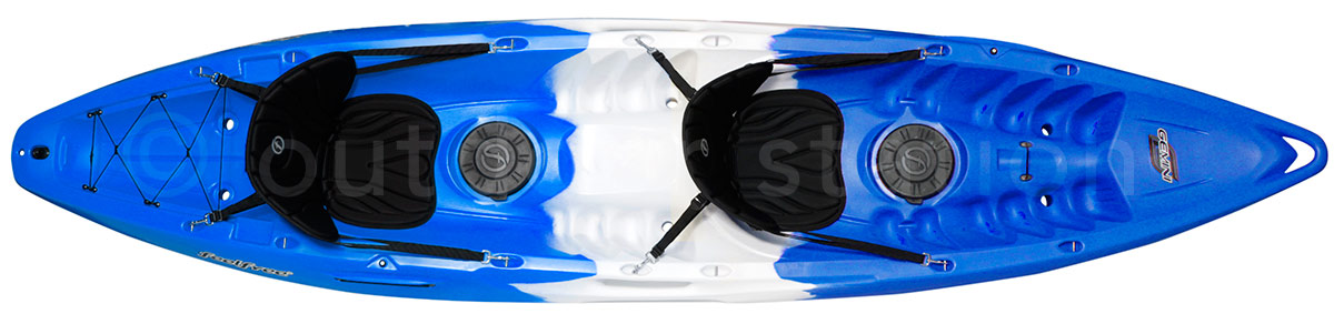 Recreational sit on top kayak Feelfree Gemini sapphire blue