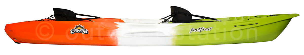 Recreational tandem sit on top kayak Feelfree Corona tropical